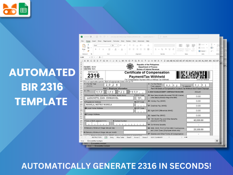 Automated BIR 2316 Template 2025 – Aimporo Philippines